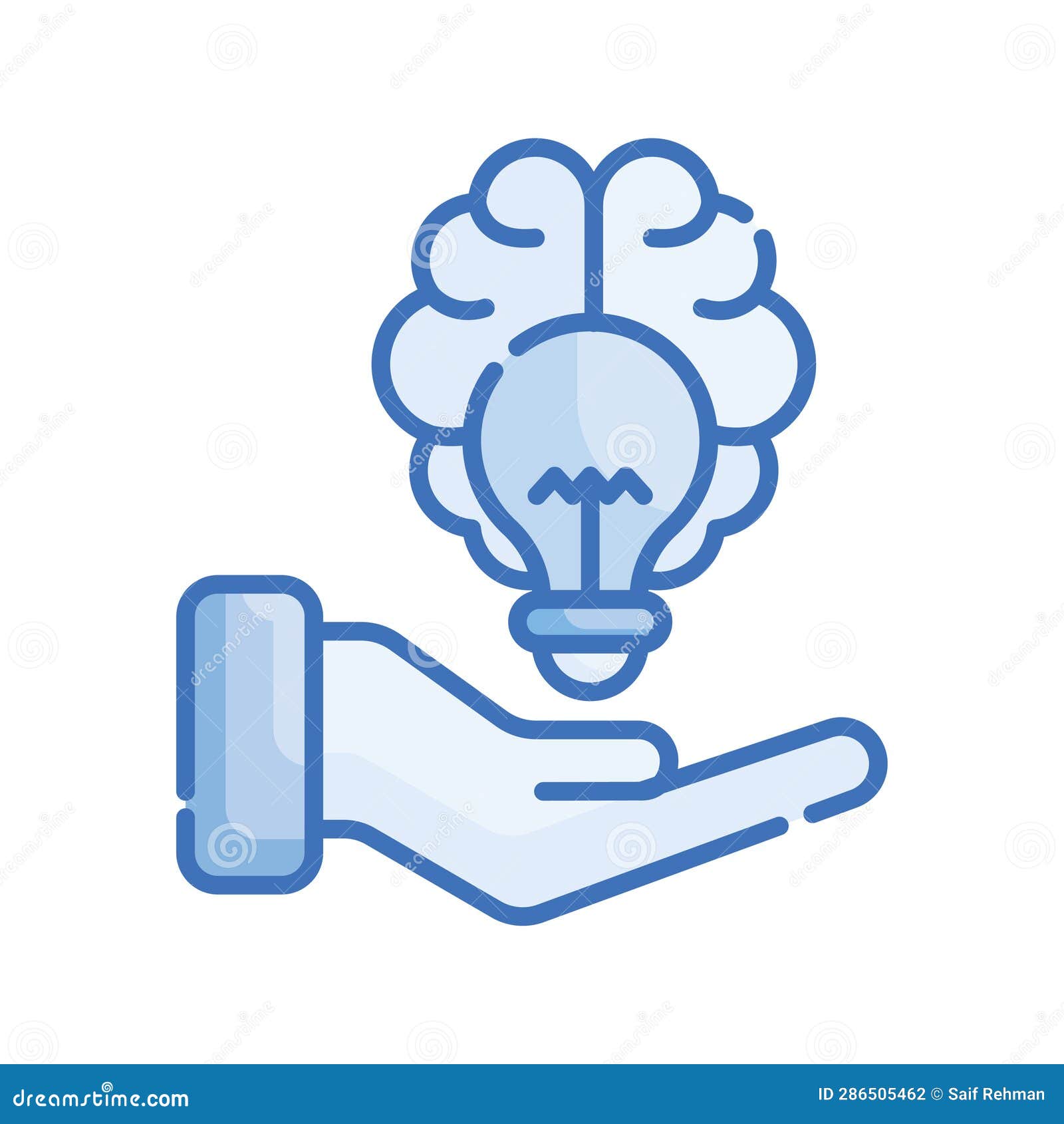 Idea Creation Vector Blue Series Icon Style Illustration. EPS 10 File ...