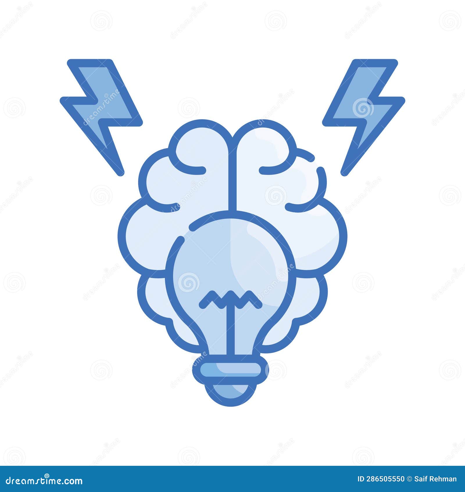Brainstorming Vector Blue Series Icon Style Illustration. EPS 10 File ...