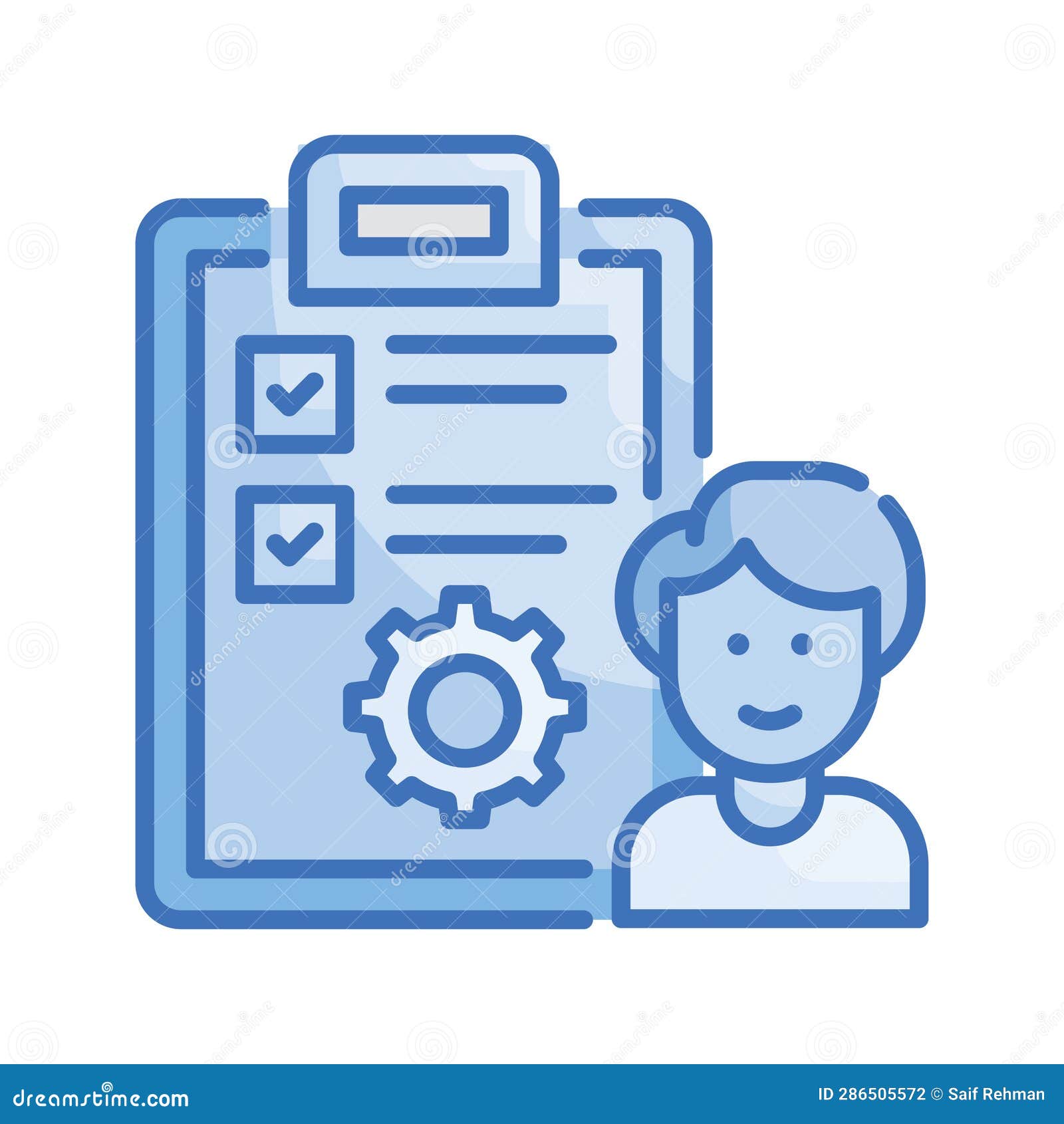 Reporting Manager Vector Blue Series Icon Style Illustration. EPS 10 ...