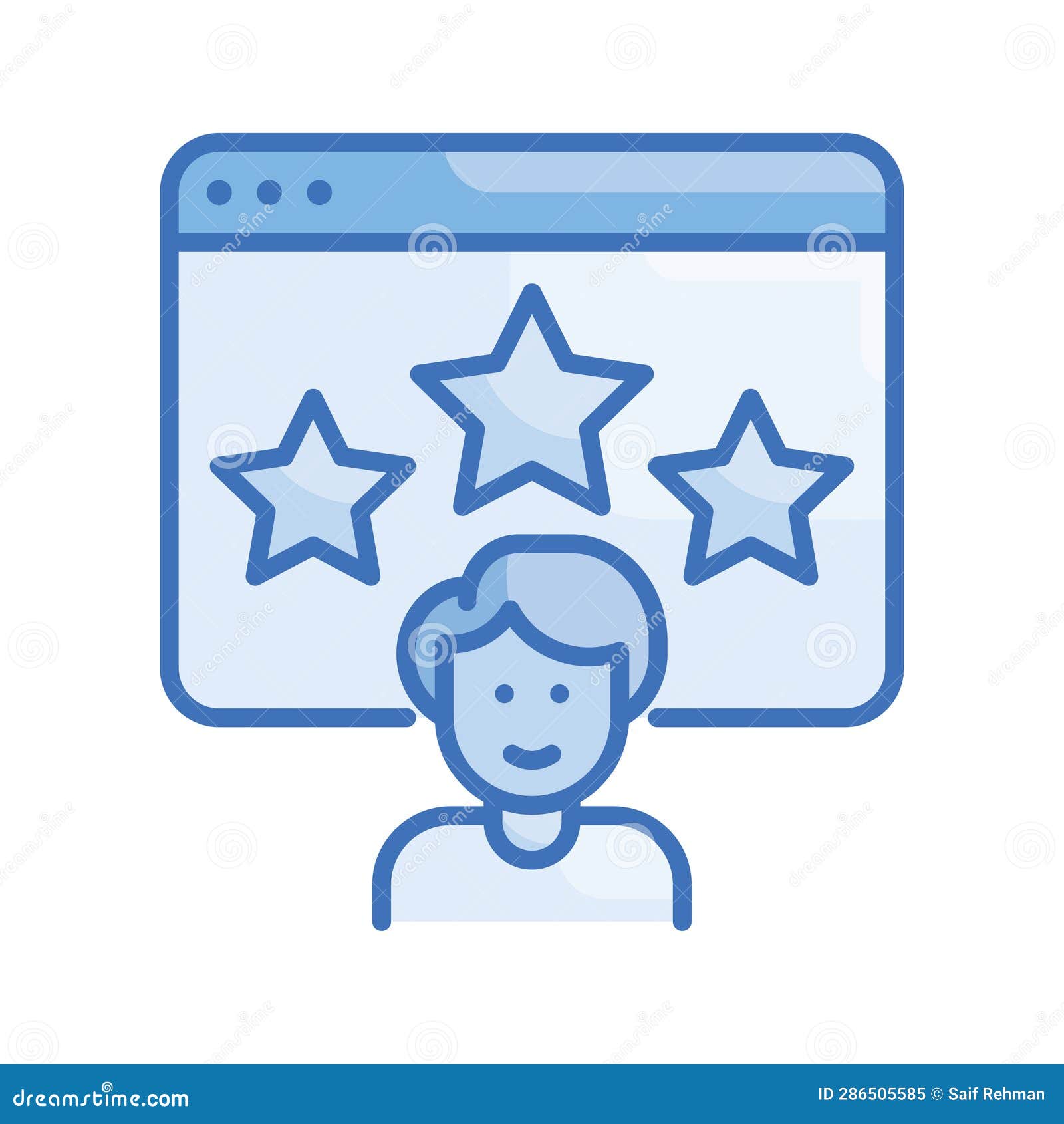 Customer Response Rate Vector Blue Series Icon Style Illustration. EPS ...