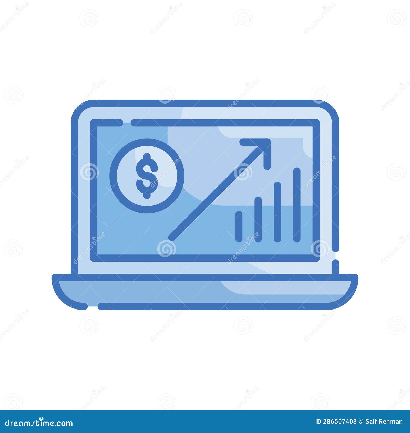 Growth Dynamics Vector Blue Series Icon Style Illustration. EPS 10 File ...
