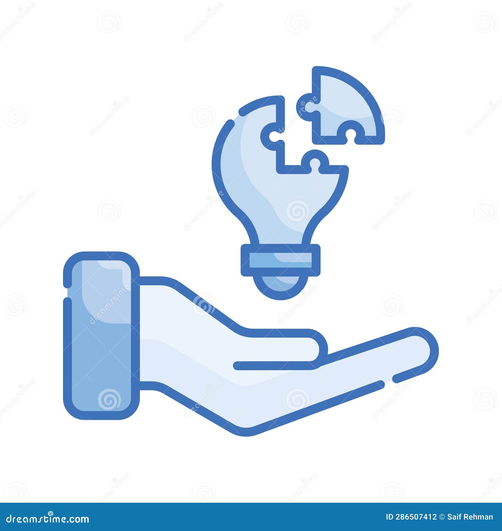 Solution Provider Vector Blue Series Icon Style Illustration. EPS 10 ...