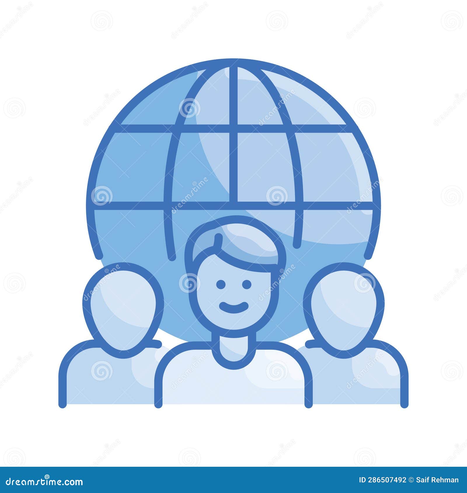 Corporate Culture Vector Blue Series Icon Style Illustration. EPS 10 ...