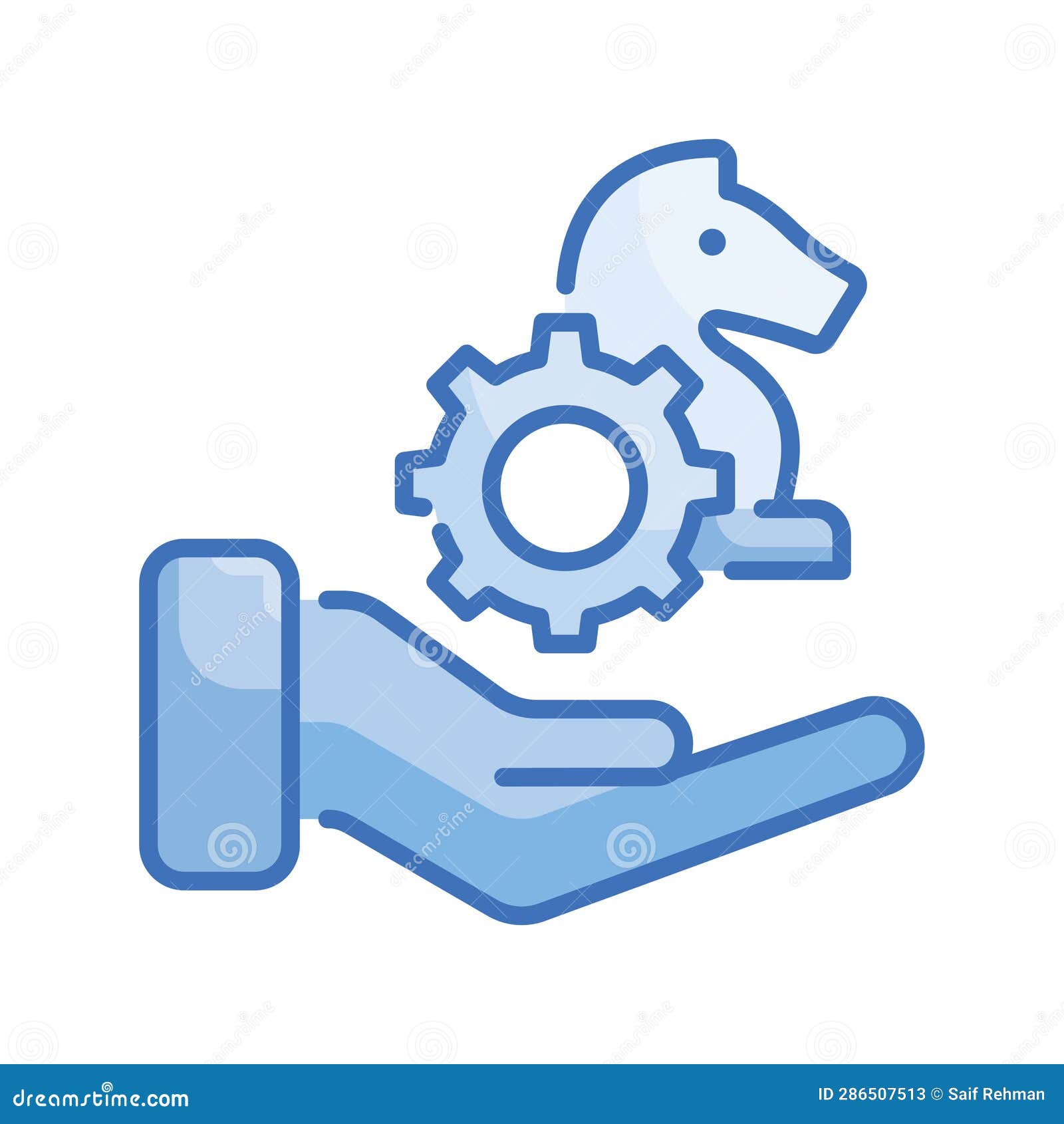 Strategic Management Vector Blue Series Icon Style Illustration. EPS 10 ...