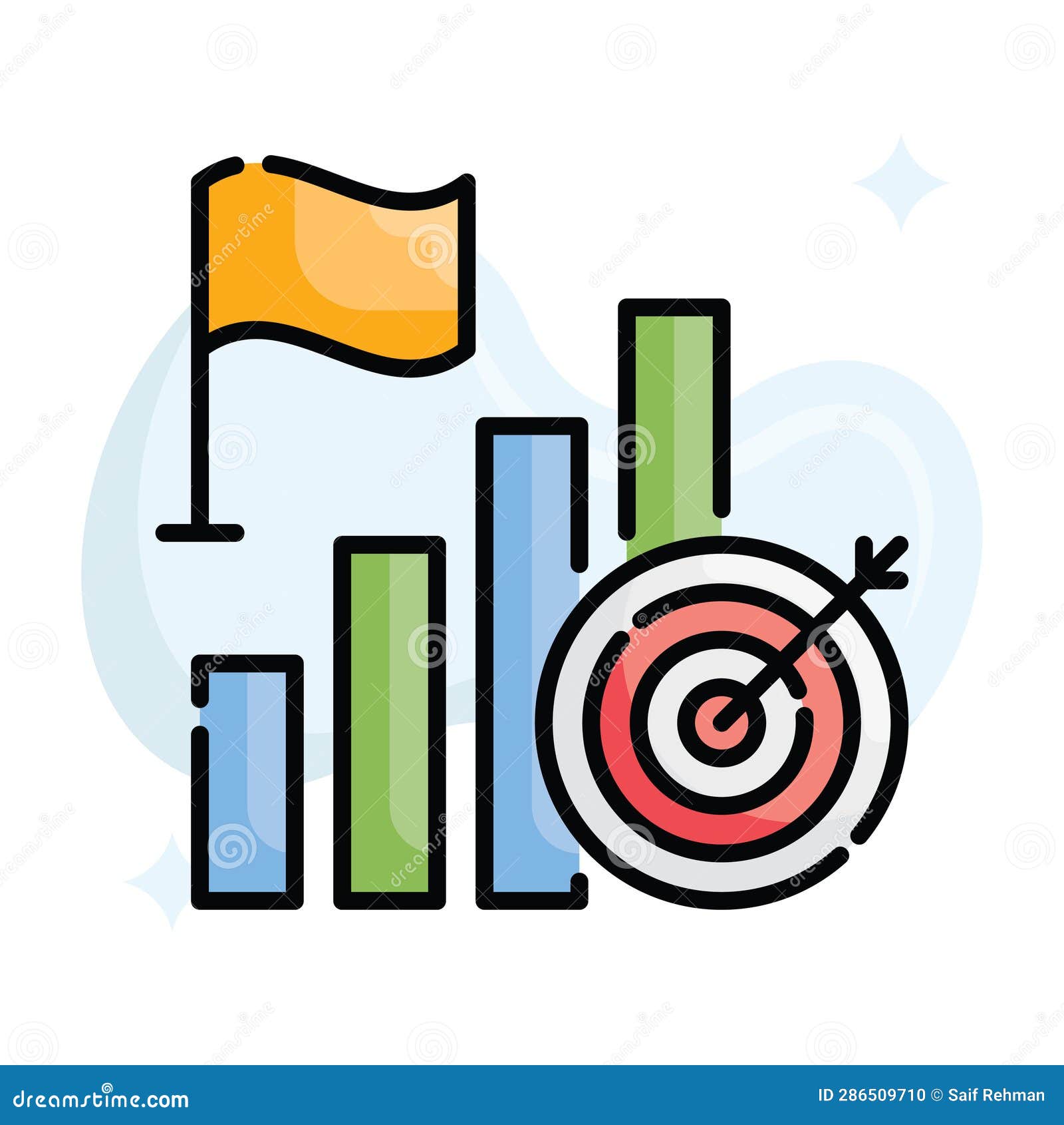 Goals Vector Filled Outline Icon Style Illustration. EPS 10 File Stock ...