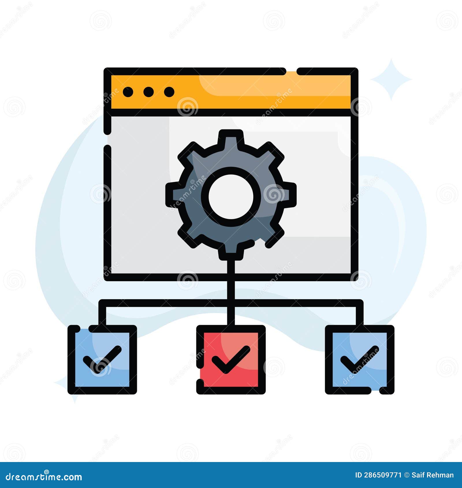 Operations Management Vector Filled Outline Icon Style Illustration ...