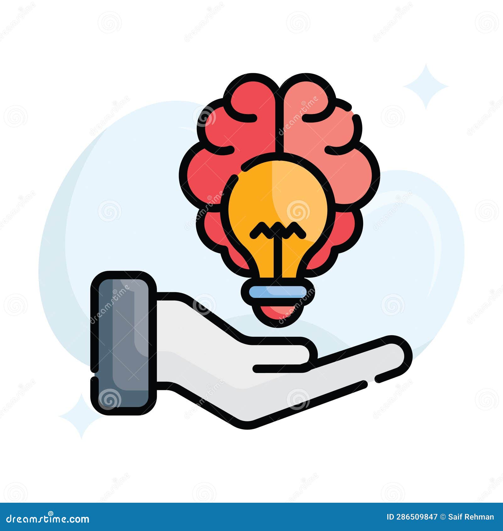 Idea Creation Vector Filled Outline Icon Style Illustration. EPS 10 ...