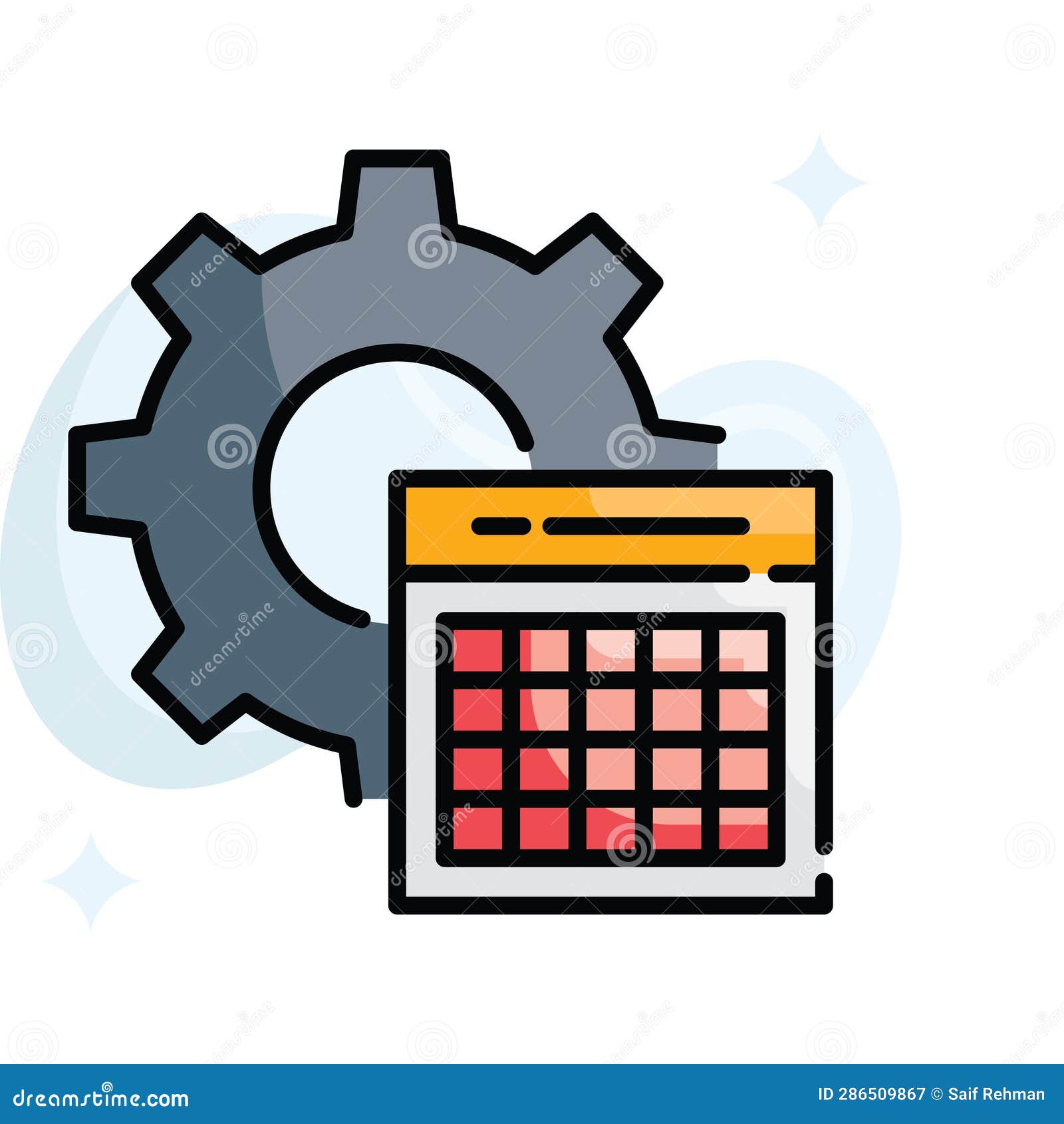 Event Processing Vector Filled Outline Icon Style Illustration. EPS 10 ...