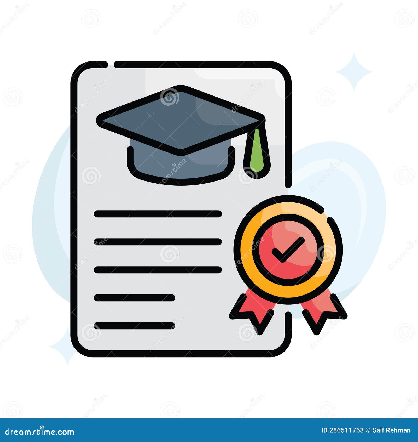 Qualification Vector Filled Outline Icon Style Illustration. EPS 10 ...