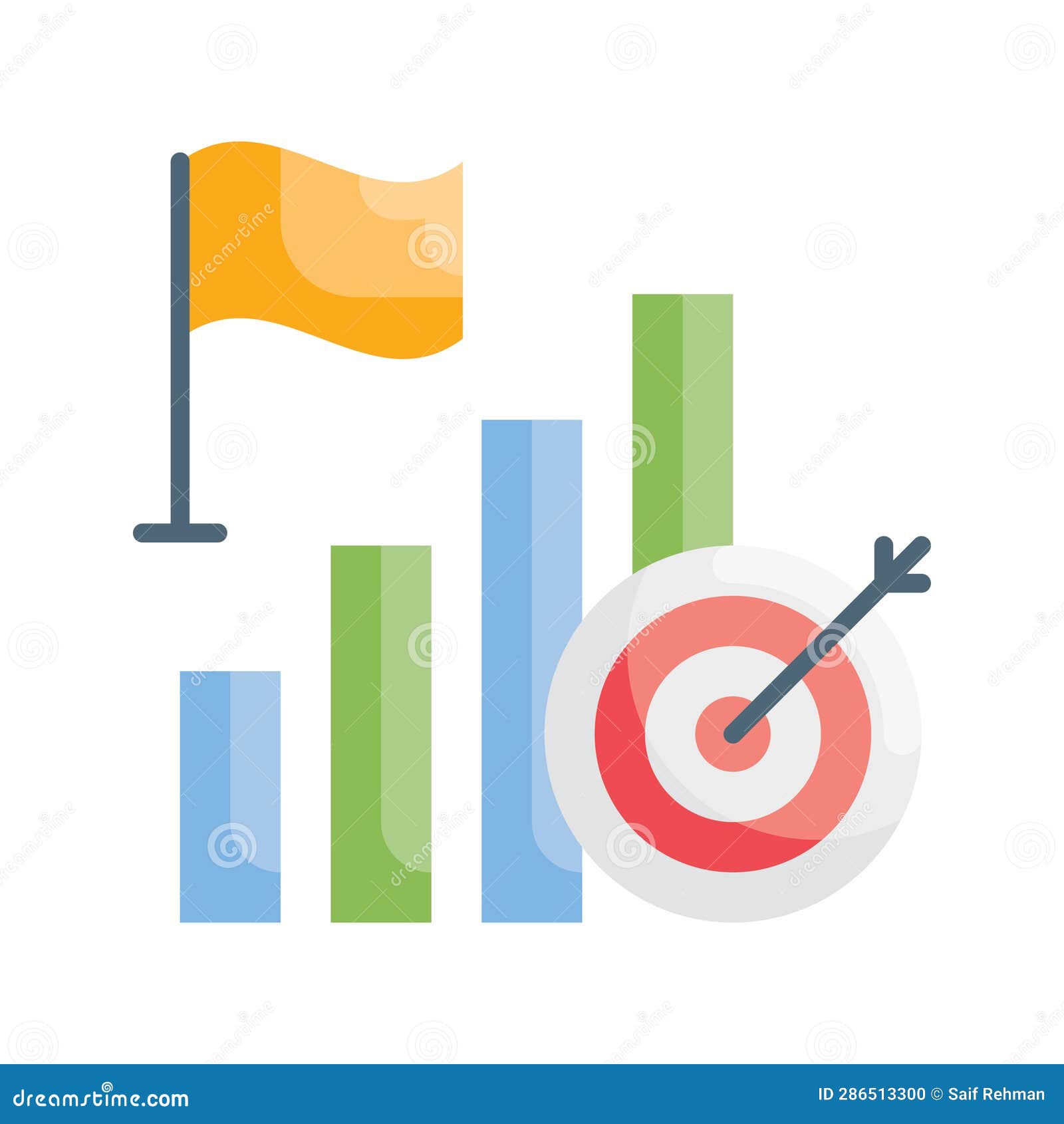 Goals Vector Flat Icon Style Illustration. EPS 10 File Stock Vector ...
