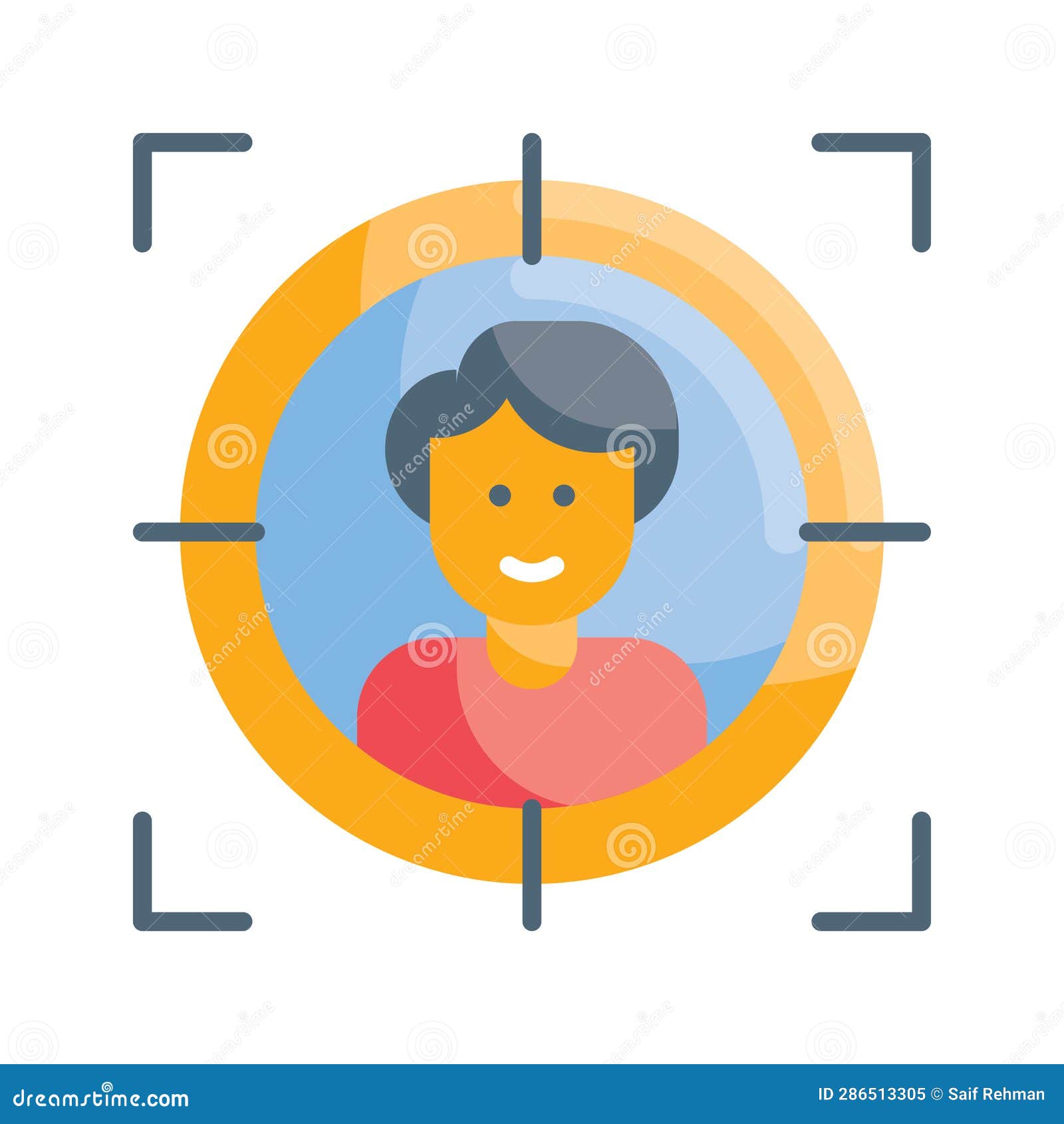 Customer Focus Vector Flat Icon Style Illustration. EPS 10 File Stock ...