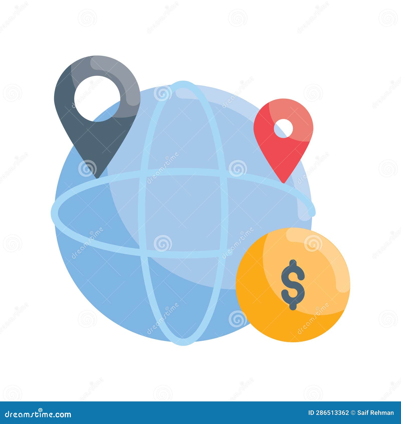 Global Business Vector Flat Icon Style Illustration. EPS 10 File Stock ...