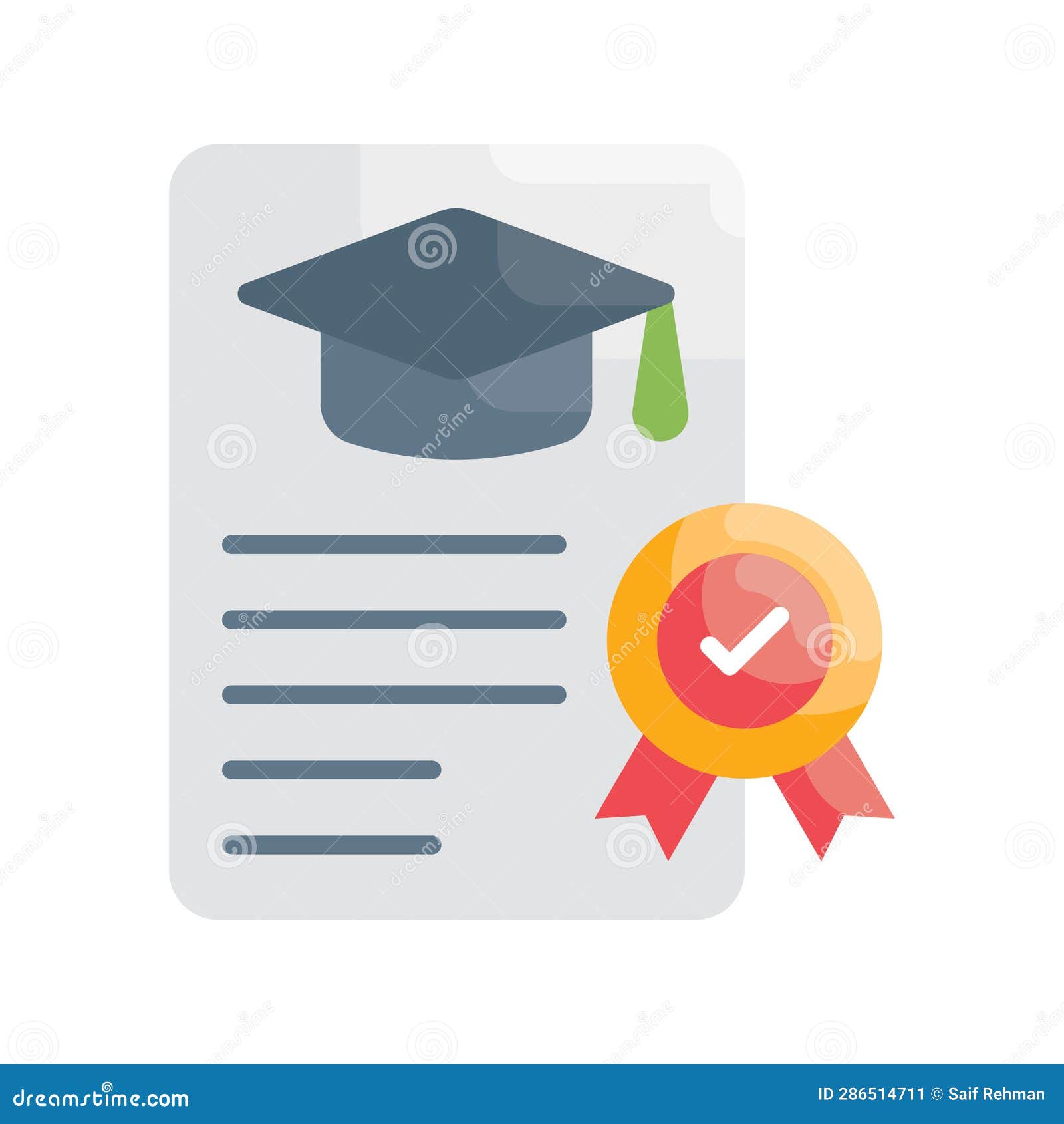 Qualification Vector Flat Icon Style Illustration. EPS 10 File Stock ...