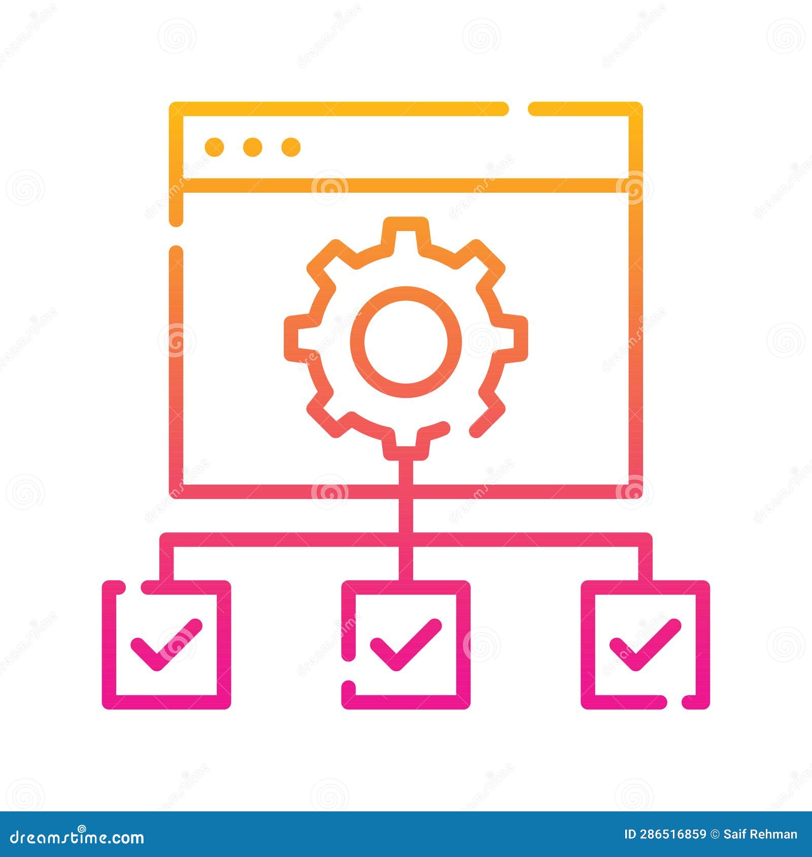 Operations Management Vector Gradient Icon Style Illustration. EPS 10 ...