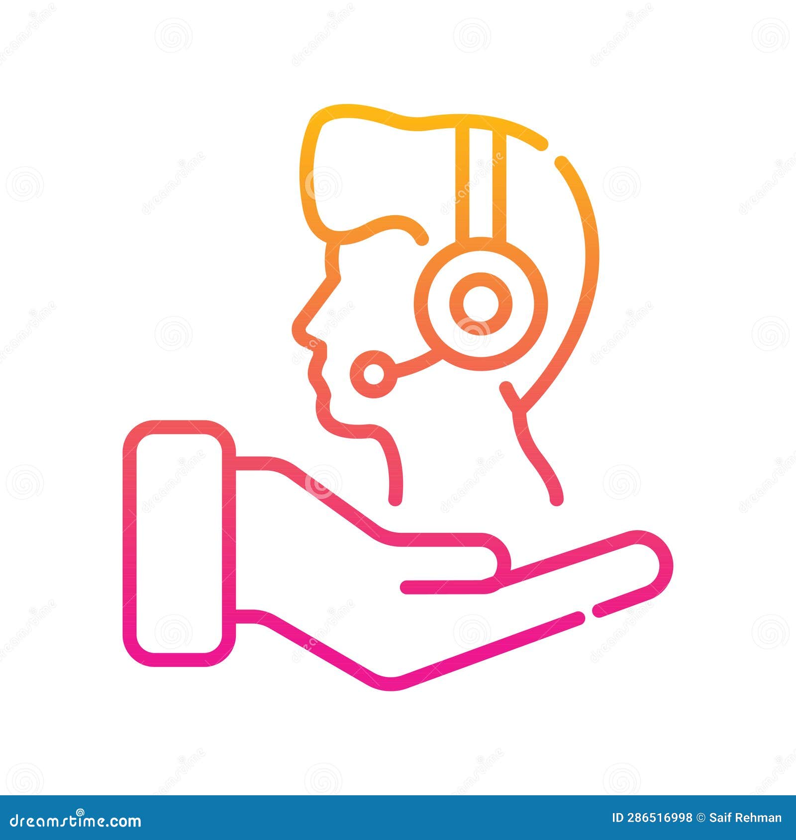 Customer Service Vector Gradient Icon Style Illustration. EPS 10 File ...