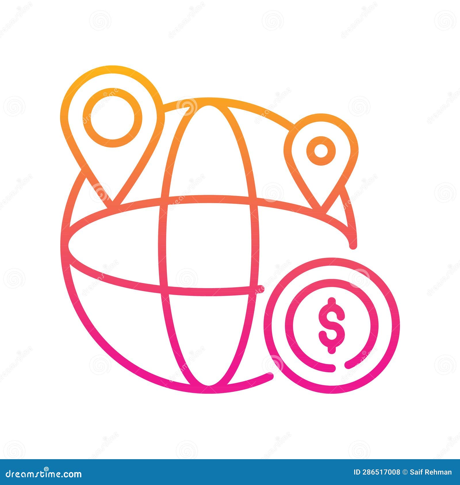 Global Business Vector Gradient Icon Style Illustration. EPS 10 File ...
