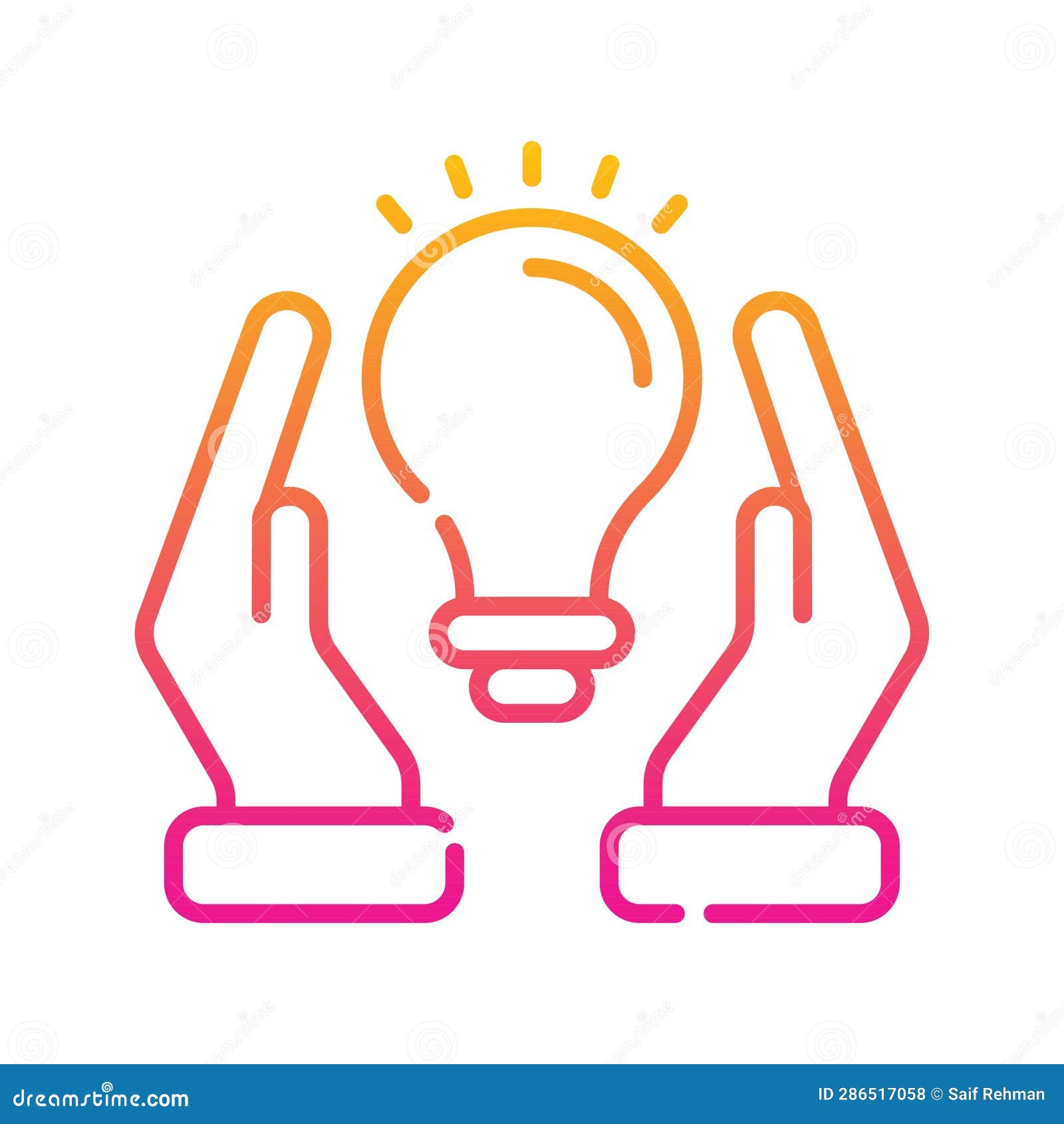 Bulb Vector Gradient Icon Style Illustration. EPS 10 File Stock Vector ...
