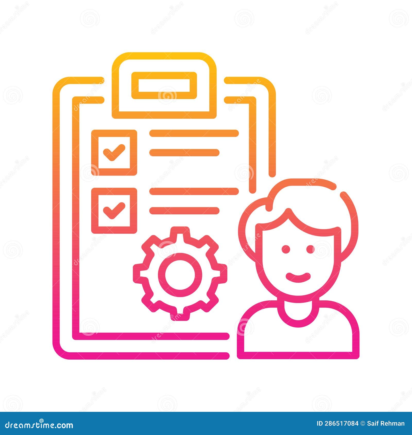 Reporting Manager Vector Gradient Icon Style Illustration. EPS 10 File ...