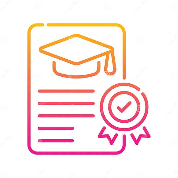 Qualification Vector Gradient Icon Style Illustration. EPS 10 File ...