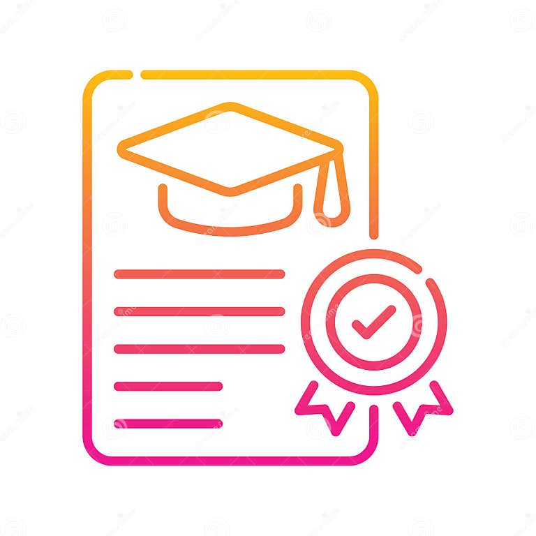 Qualification Vector Gradient Icon Style Illustration. EPS 10 File ...