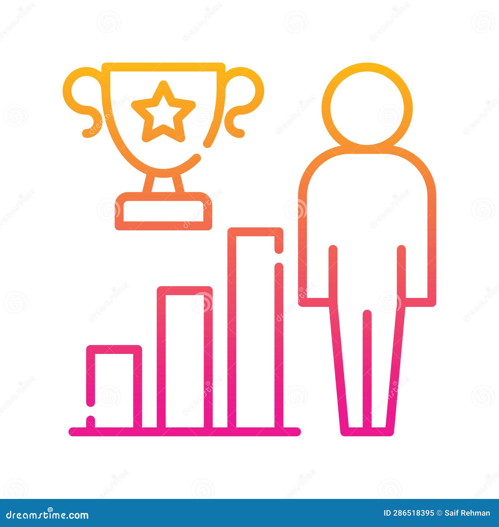 Successful Business Vector Gradient Icon Style Illustration. EPS 10 ...