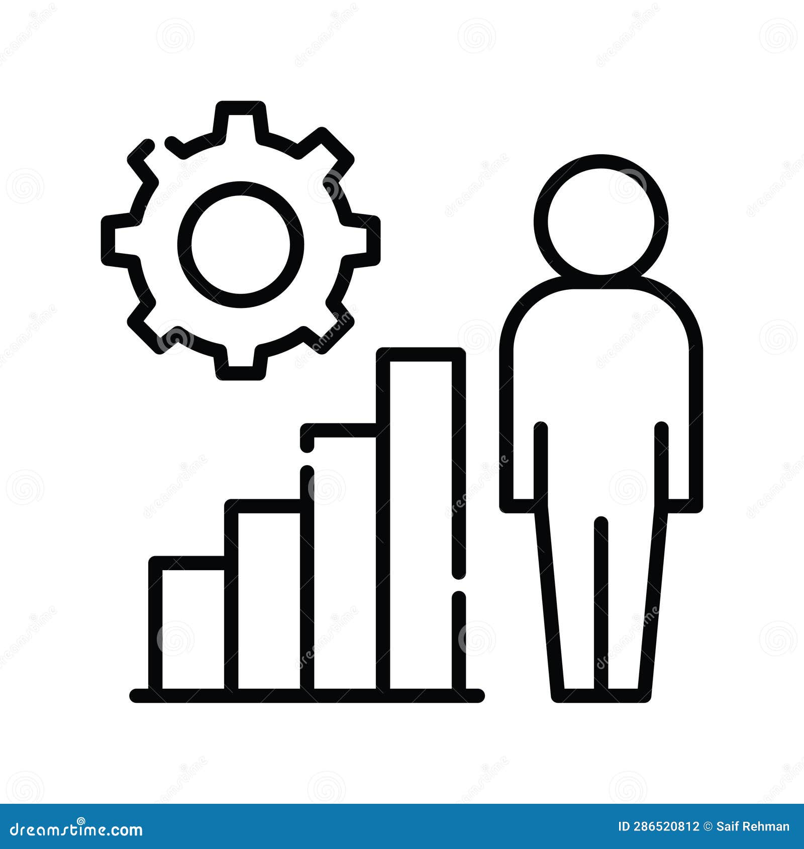 Personal Growth Vector Outline Icon Style Illustration. EPS 10 File ...