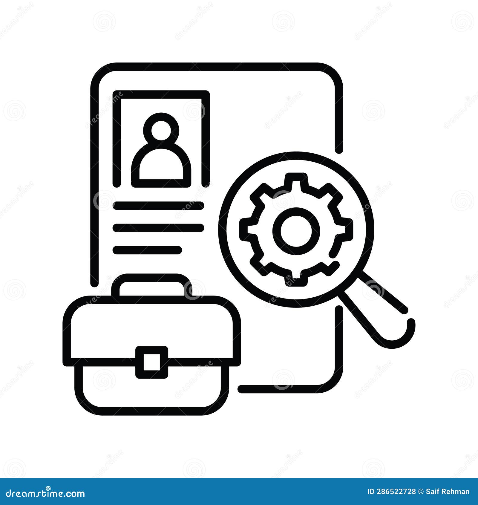 Job Description Vector Outline Icon Style Illustration. EPS 10 File ...