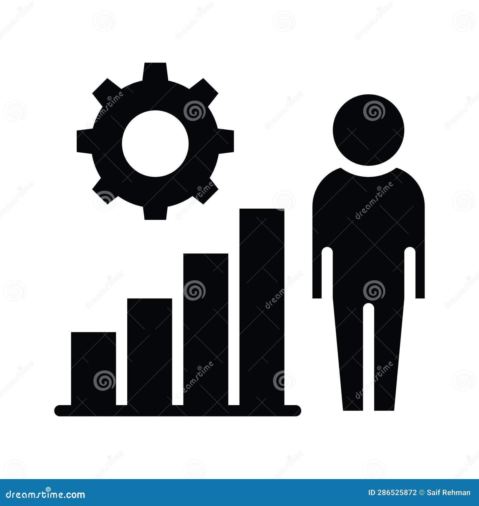 Personal Growth Vector Solid Icon Style Illustration. EPS 10 File Stock ...