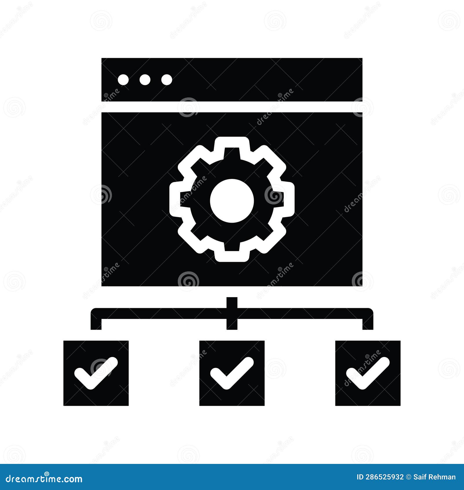 Operations Management Vector Solid Icon Style Illustration. EPS 10 File ...