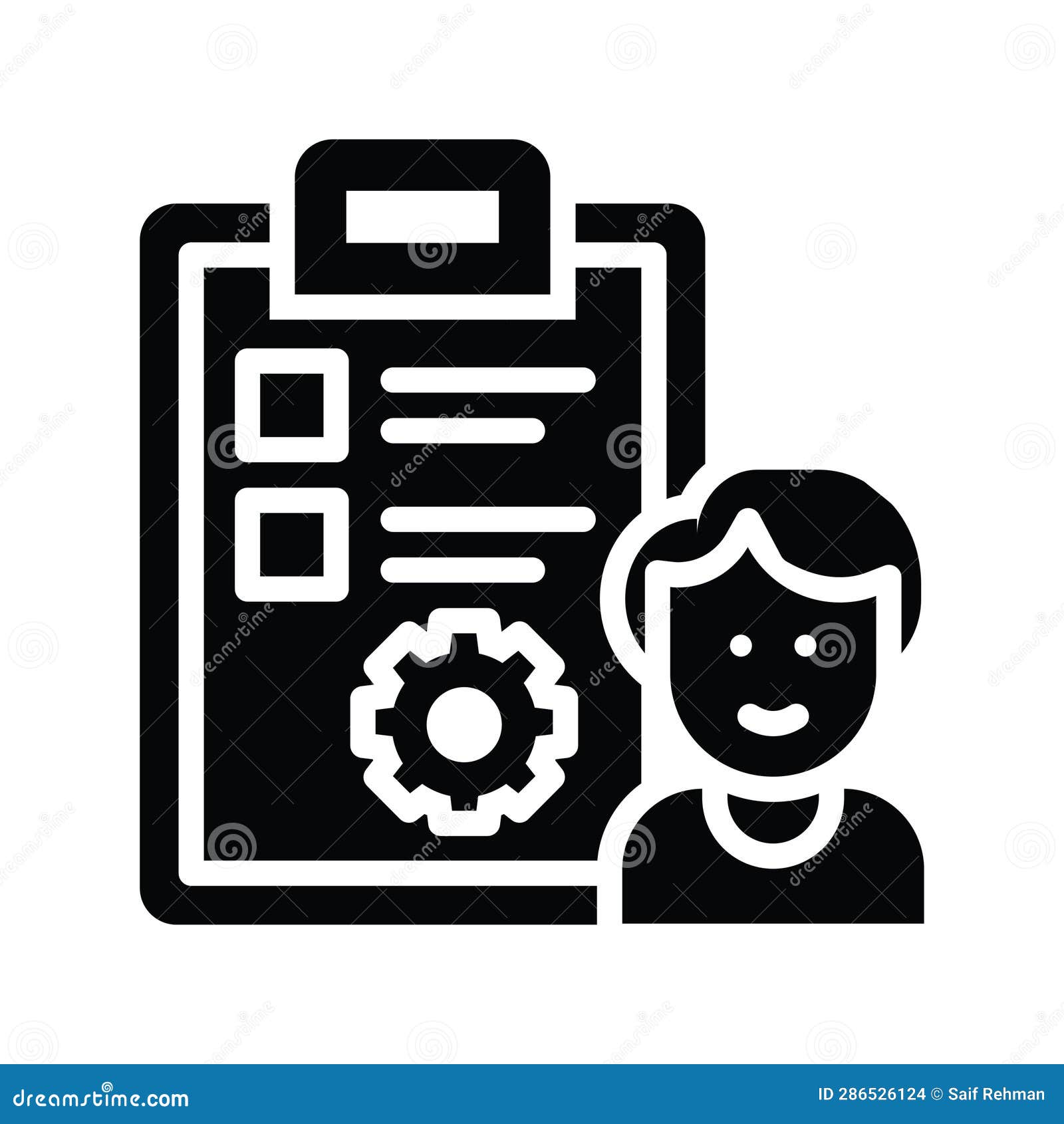 Reporting Manager Vector Solid Icon Style Illustration. EPS 10 File ...