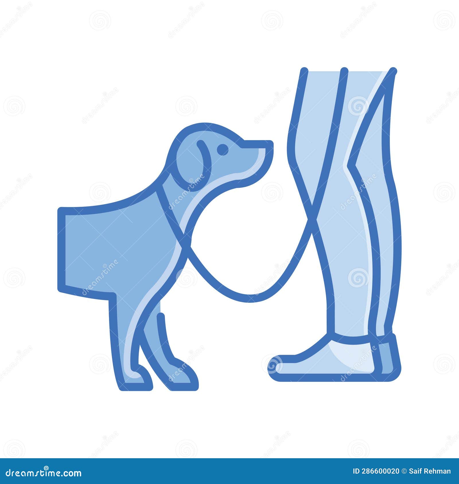 Dog Training Vector Blue Series Icon Design Illustration. Veterinary ...