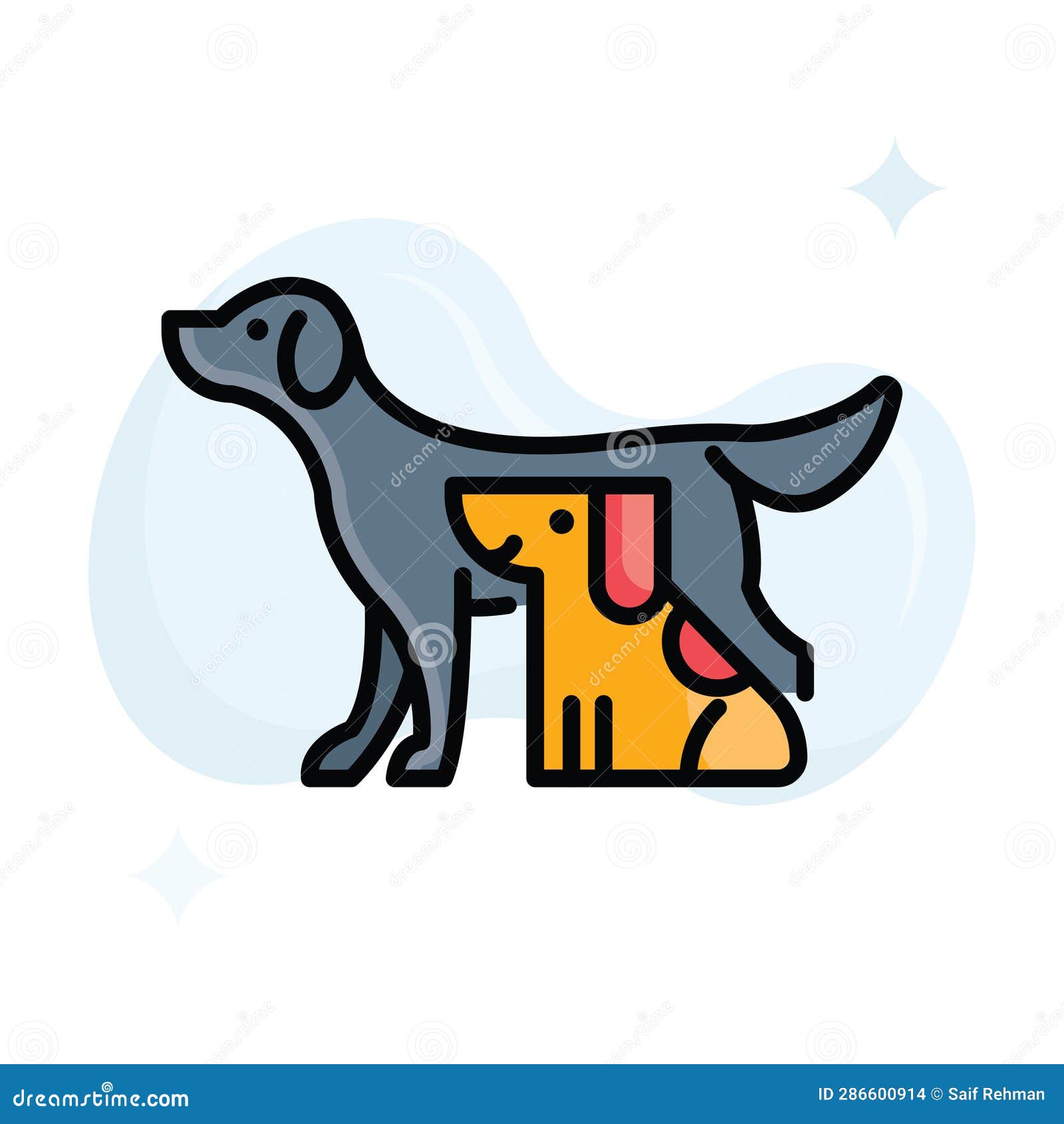 Pets Vector Fill Outline Icon Design Illustration. Veterinary Symbol on ...