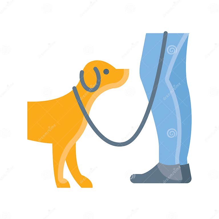 Dog Training Vector Flat Icon Design Illustration. Veterinary Symbol on ...
