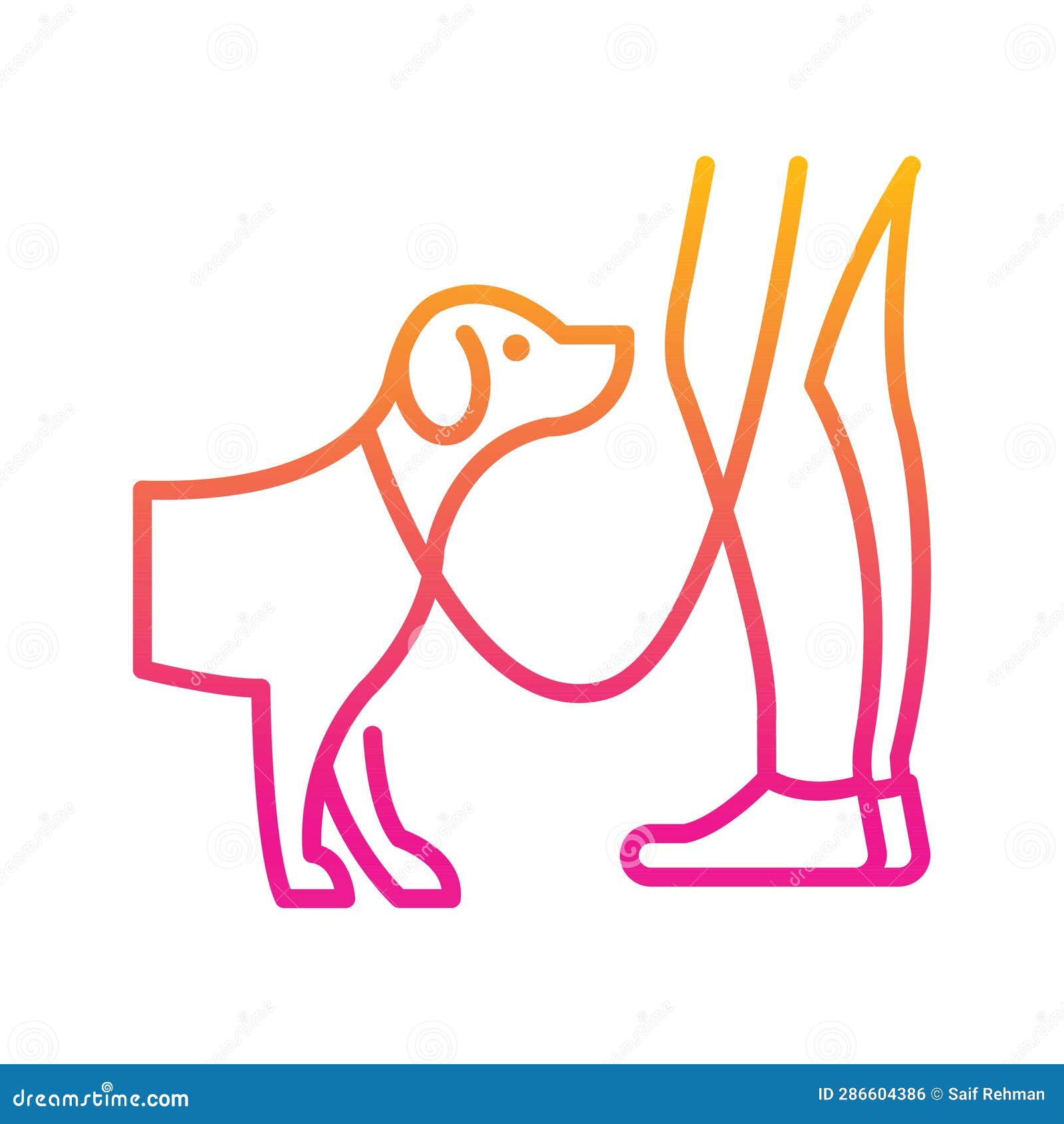 Dog Training Vector Gradient Icon Design Illustration. Veterinary ...