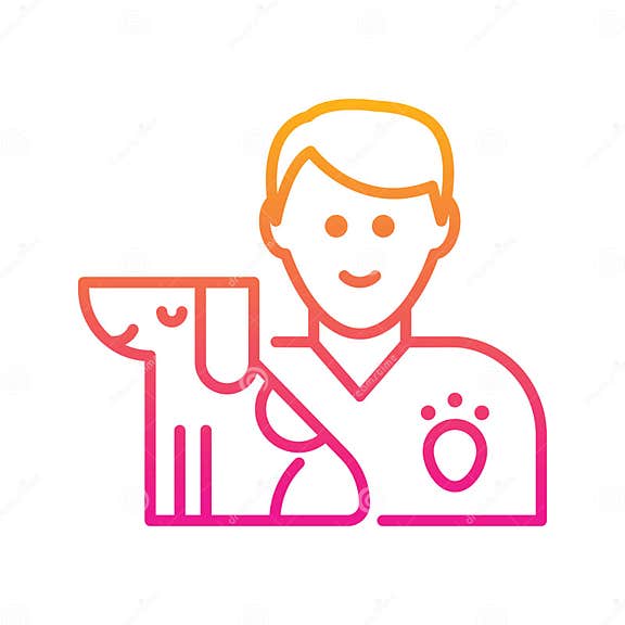 Veterinary Vector Gradient Icon Design Illustration. Veterinary Symbol on White Background EPS ...