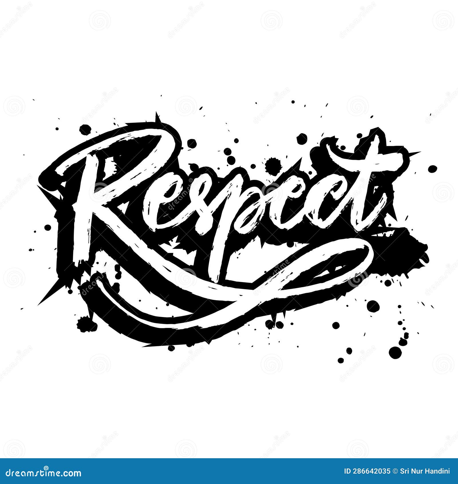 Respect Hand Lettering Modern Brush. Stock Vector - Illustration of ...