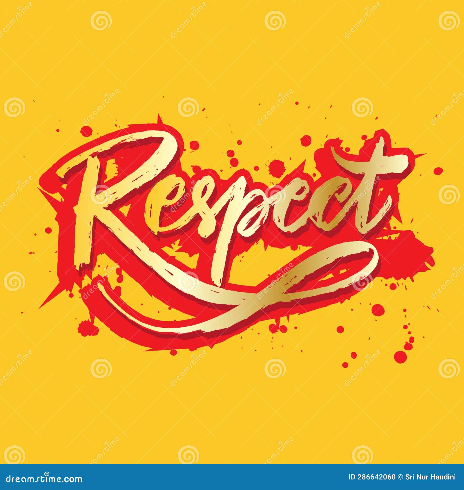 Respect Hand Lettering Modern Brush. Stock Vector - Illustration of ...