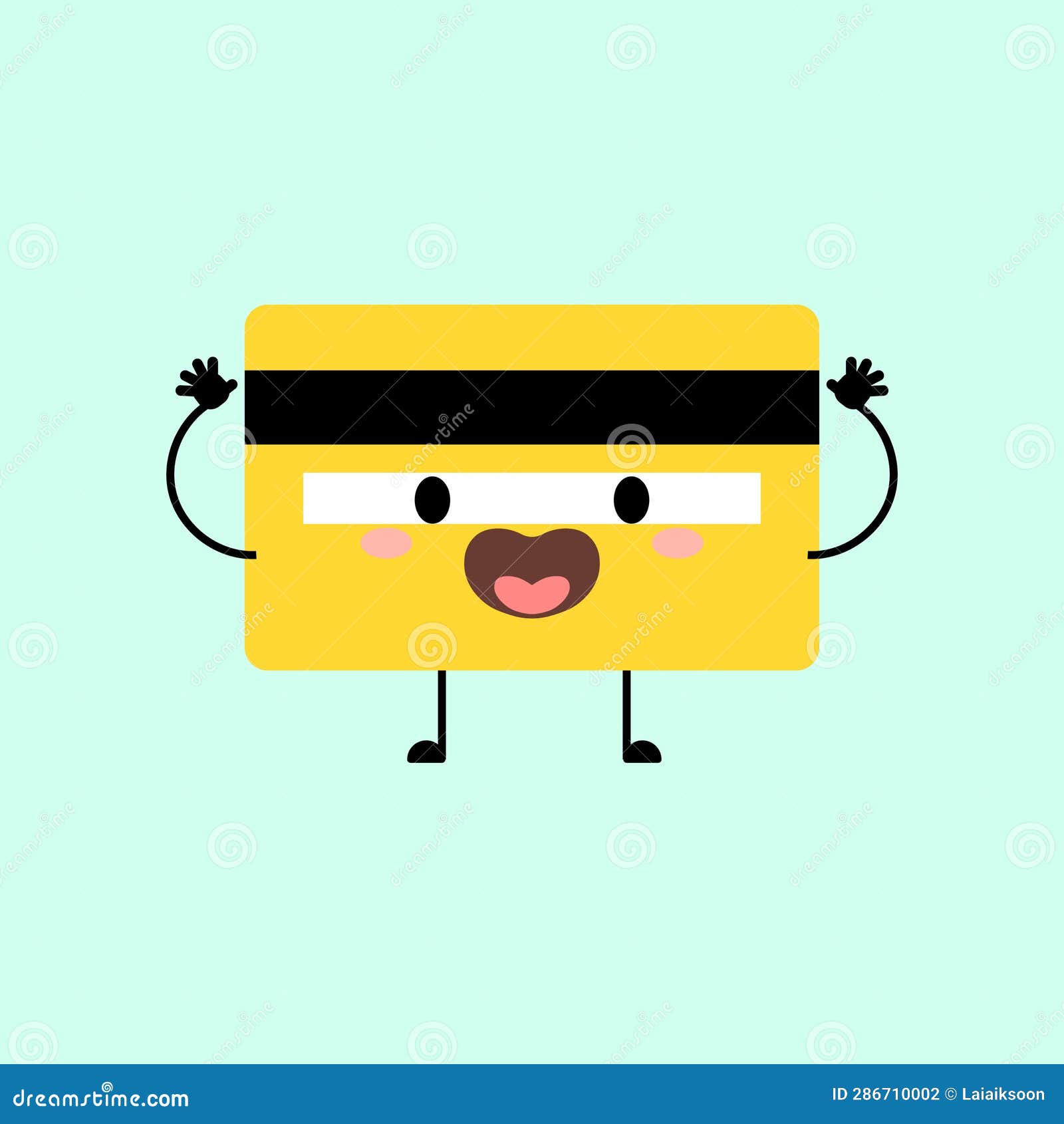 Cute Smiling Bank Credit Card or Debit Finanace Cartoon Character Emoji ...