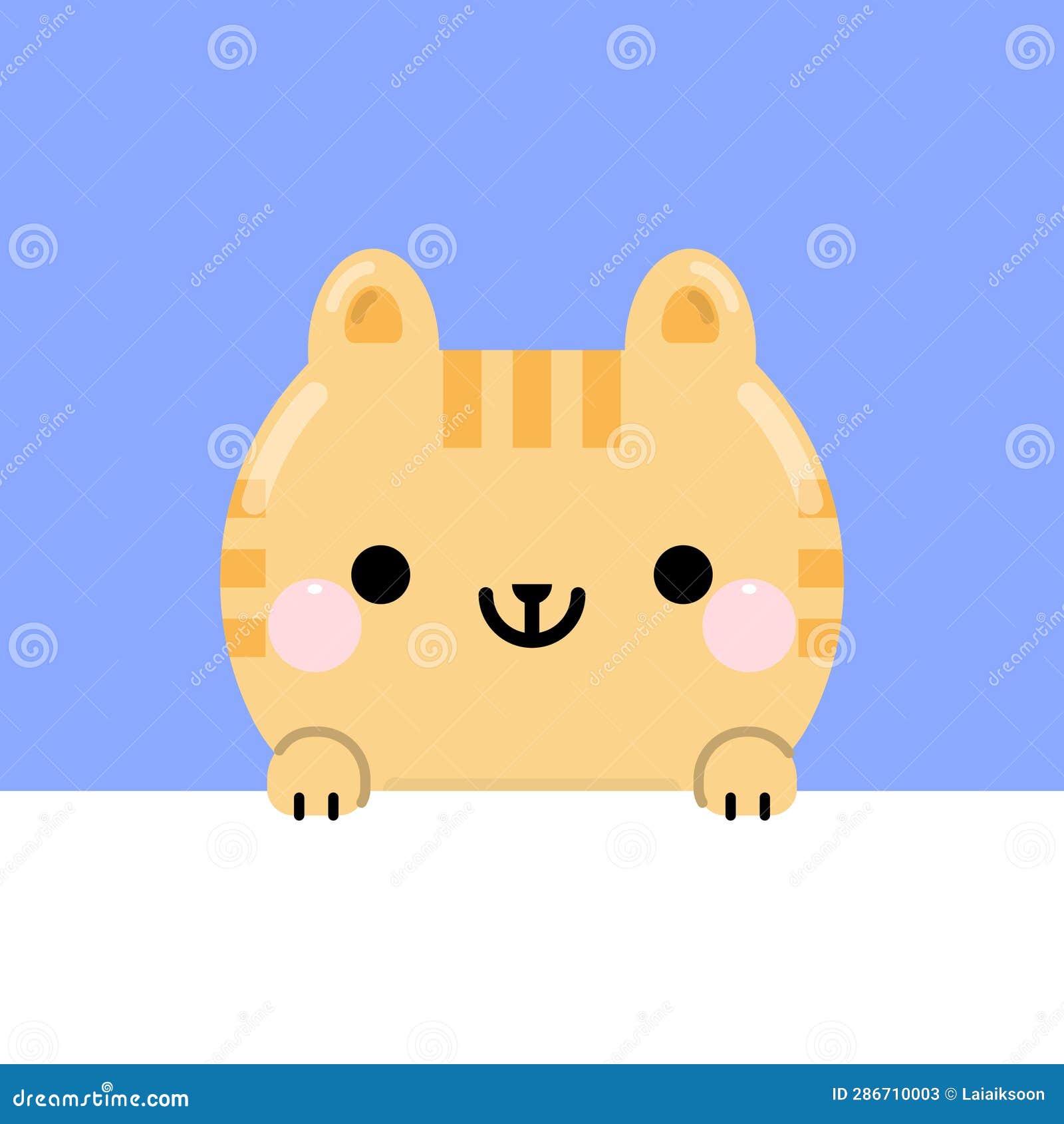 Cute sweet cat kitten stock illustration. Illustration of face - 286710003