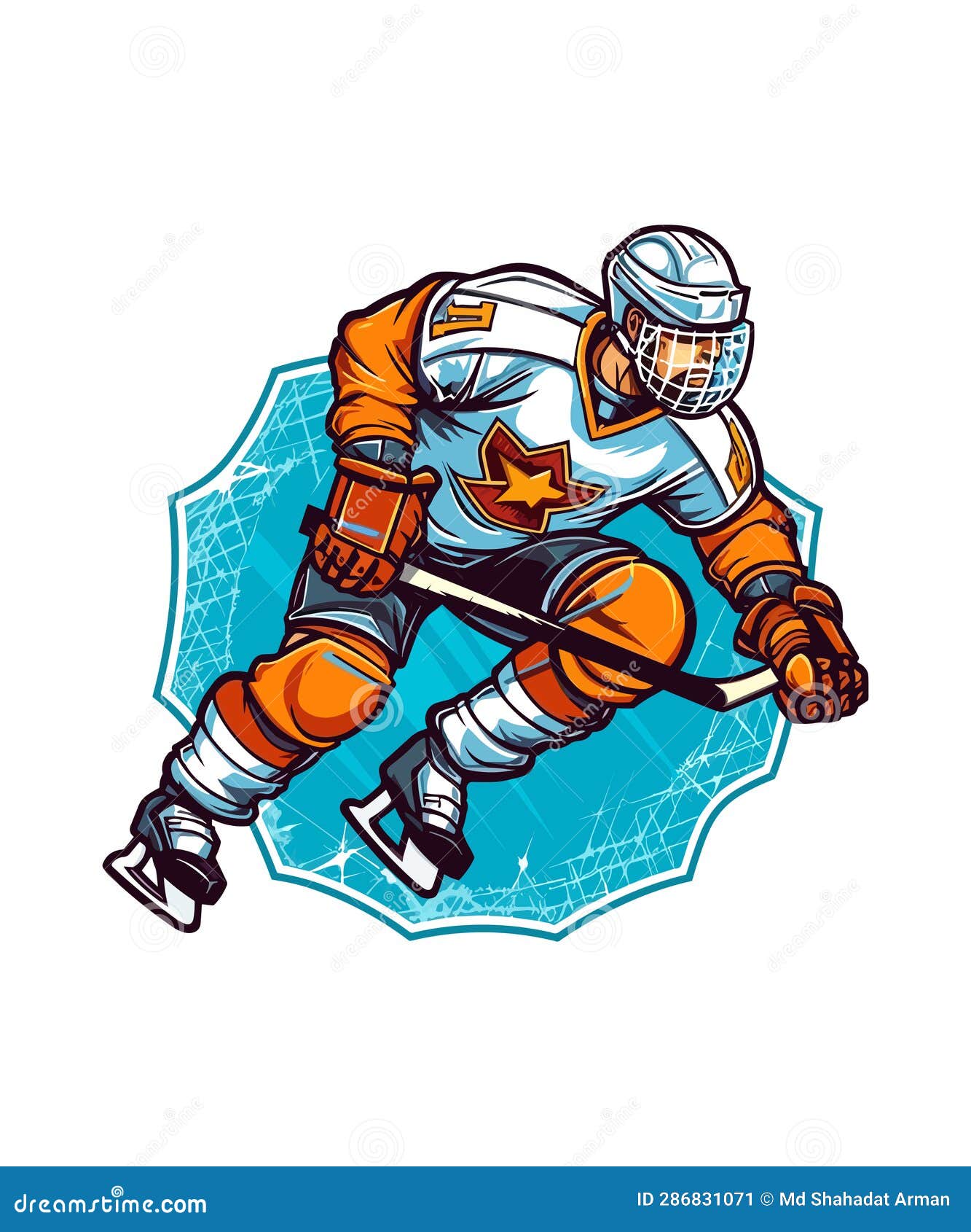 Ice hocky illustration stock vector. Illustration of hocky - 286831071