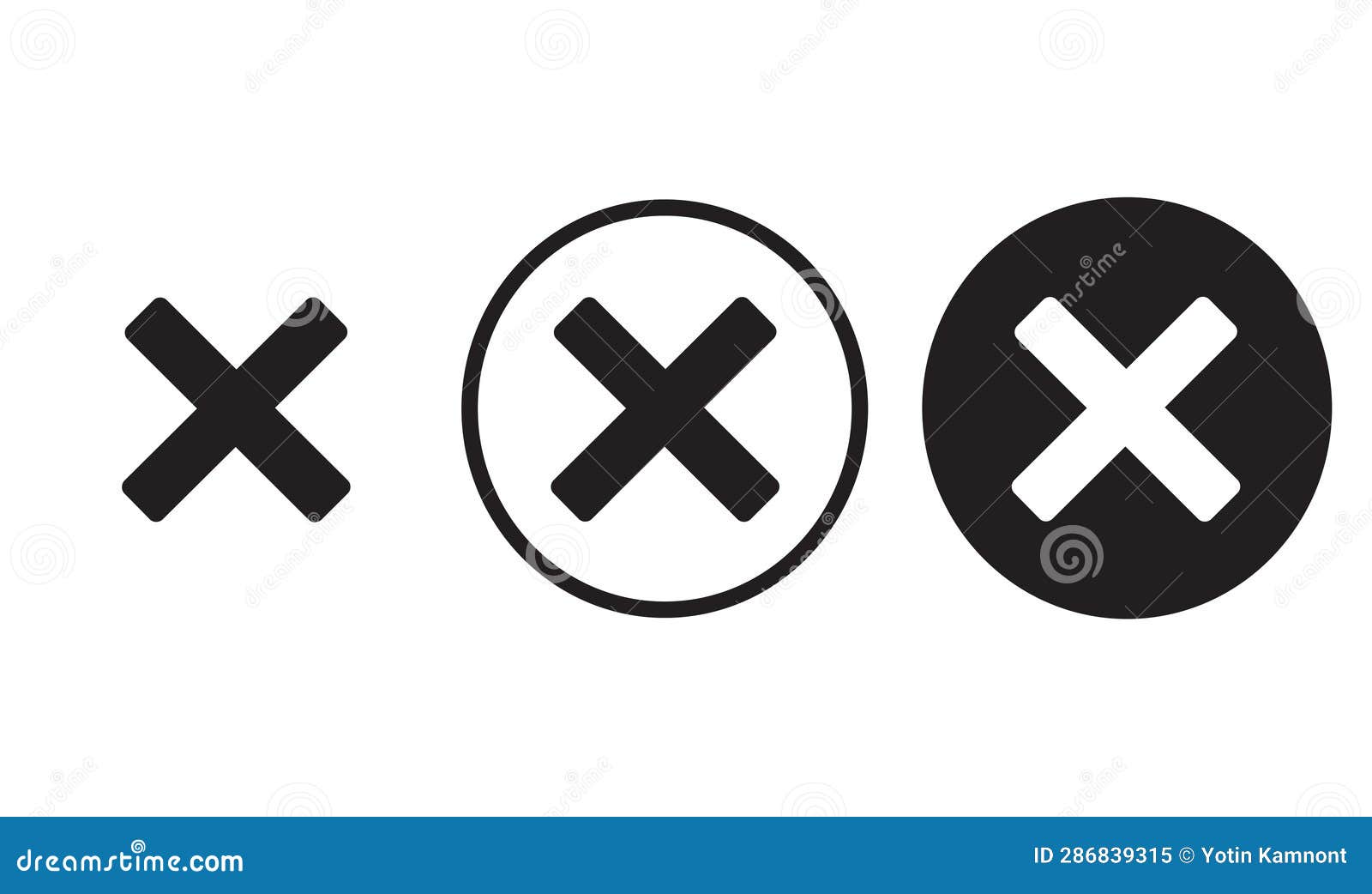 Icon Cancel Black Outline for Web Site Design and Mobile Stock Vector ...