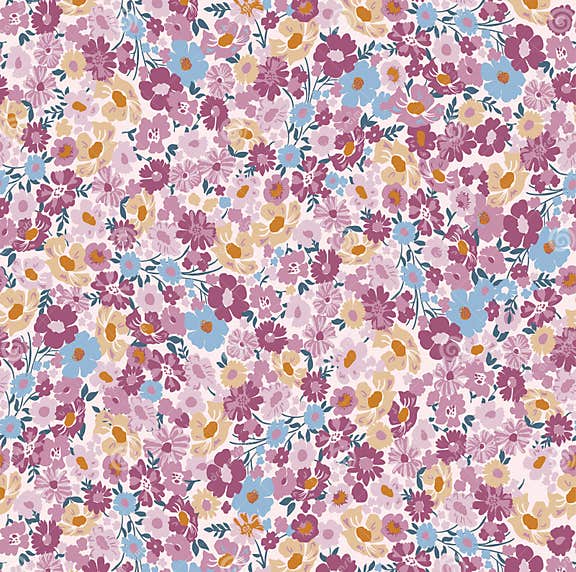 Floral Freedom Pattern. Plant Background for Fashion, Tapestry, Prints ...