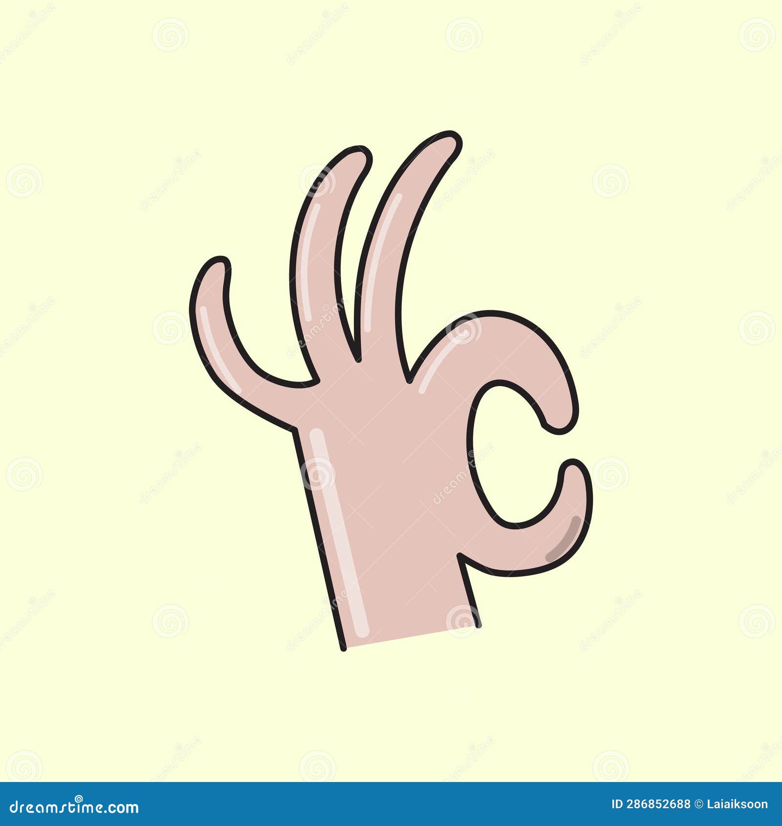 Human Hand with Two Fingers Shows Ok and Approve Gesture. Perfectly Ok ...