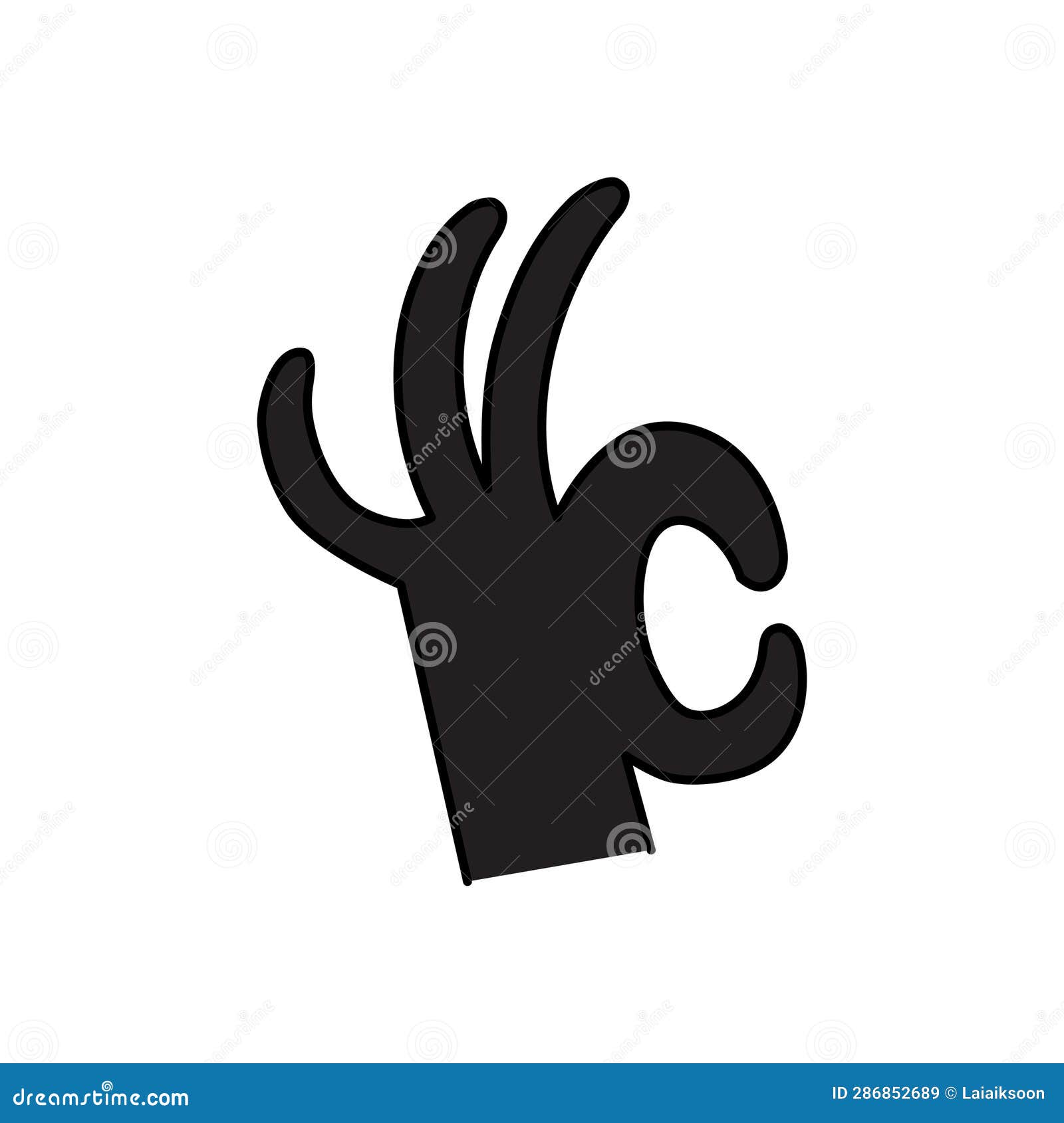 Human Hand with Two Fingers Shows Ok and Approve Gesture. Perfectly Ok ...