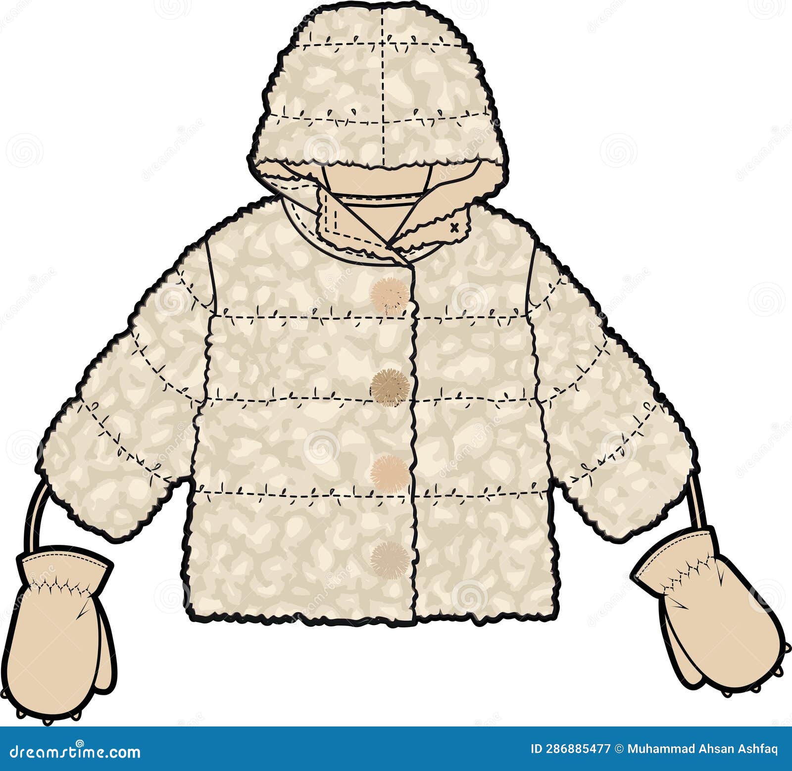 Quilted Bomber,puffer Jacket. Cartoon Vector | CartoonDealer.com #77881463
