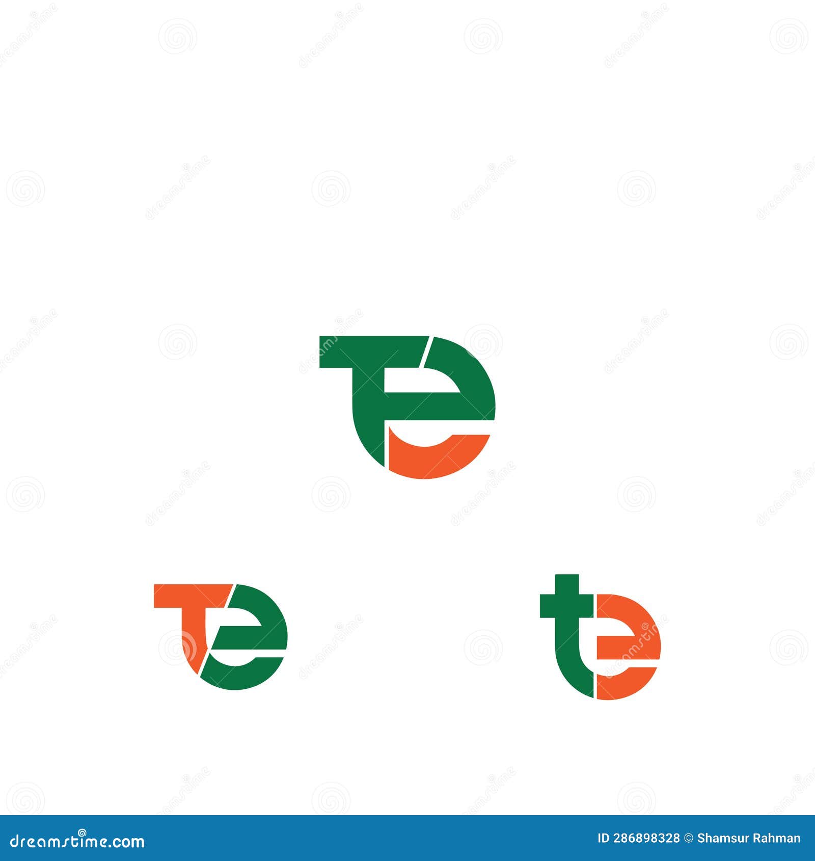 Alphabet Initials Logo TE, ET, T and E Stock Vector - Illustration of ...