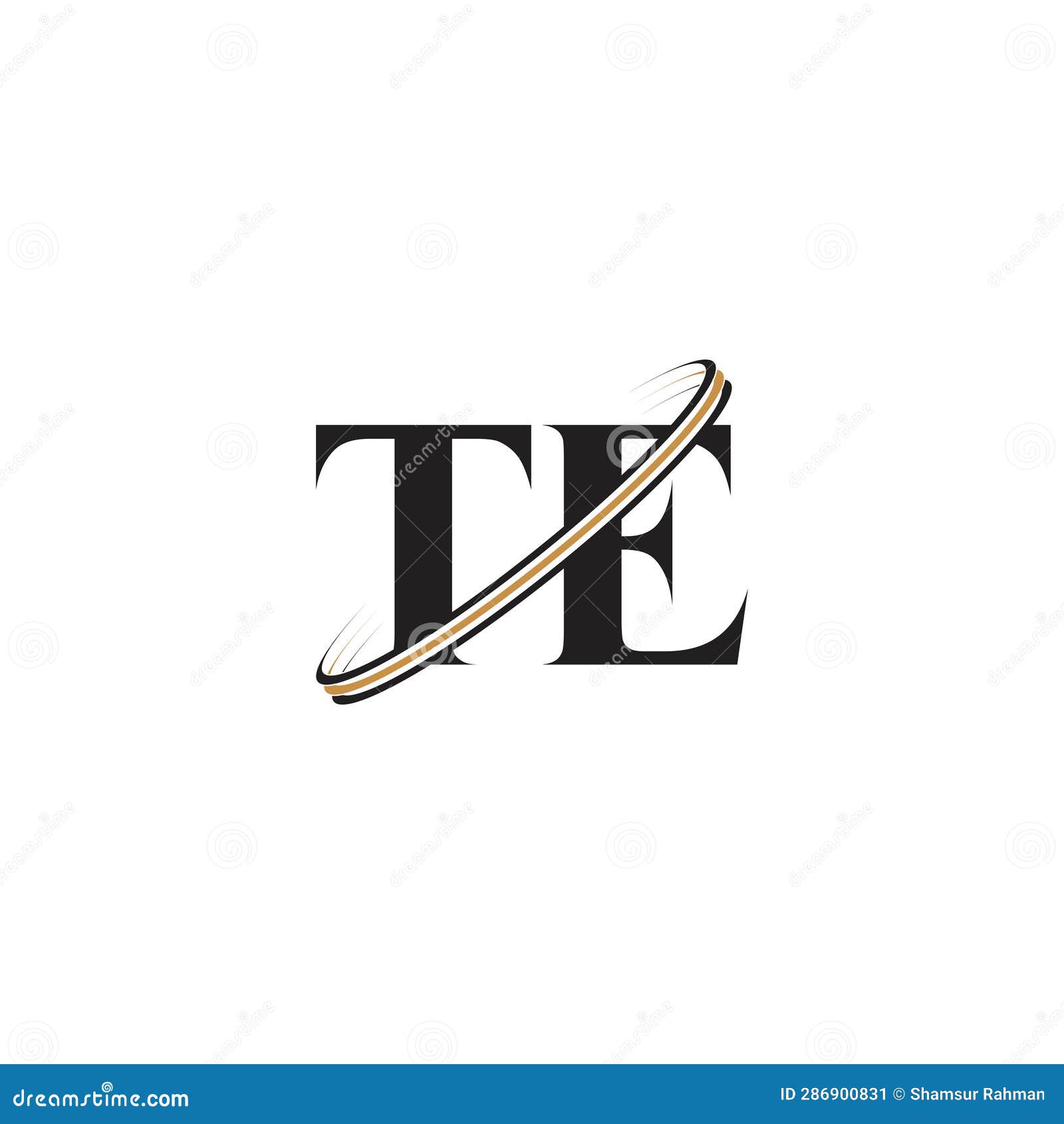 Alphabet Initials Logo TE, ET, T and E Stock Vector - Illustration of ...