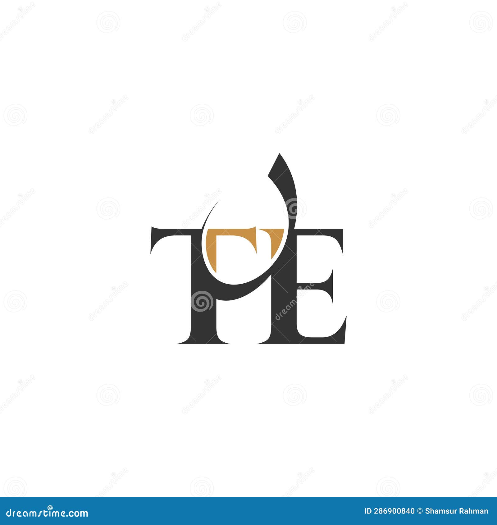 Alphabet Initials Logo TE, ET, T and E Stock Vector - Illustration of ...