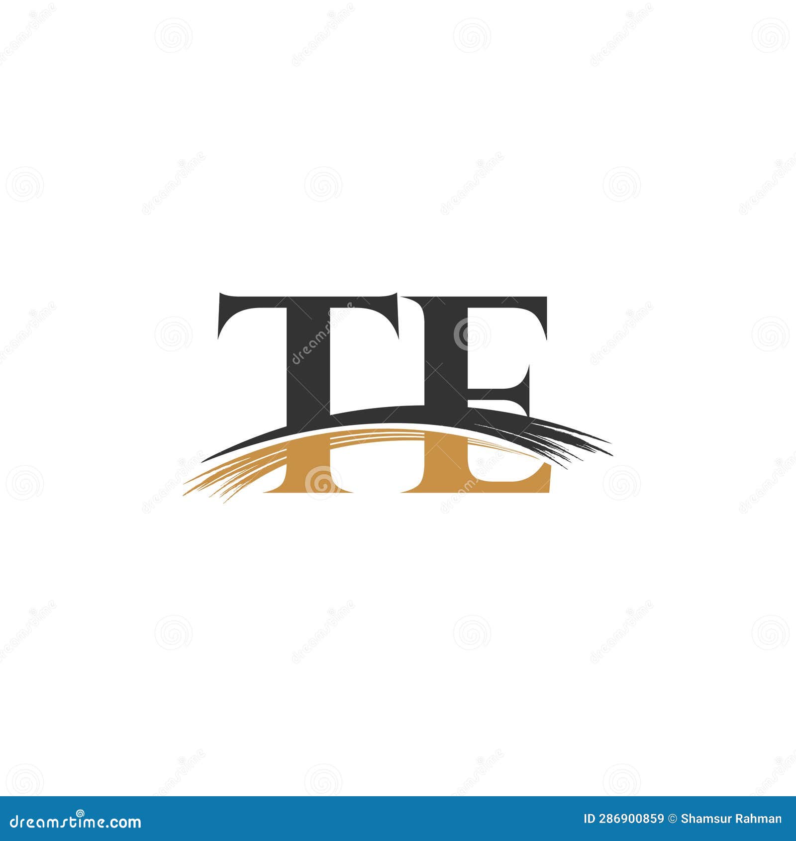 Alphabet Initials Logo TE, ET, T and E Stock Illustration ...
