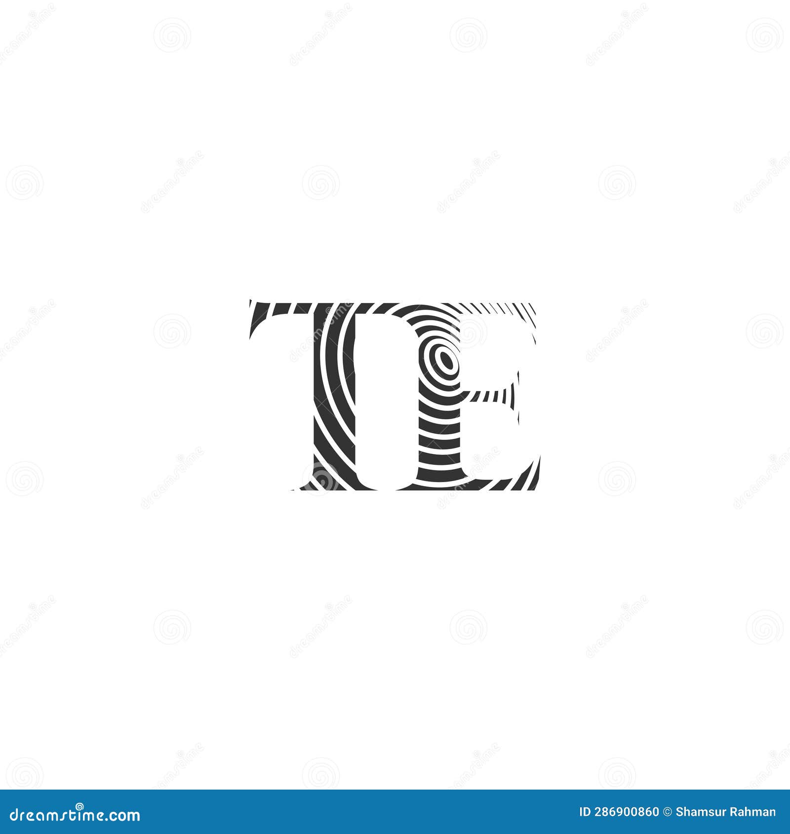Alphabet Initials Logo TE, ET, T and E Stock Vector - Illustration of ...
